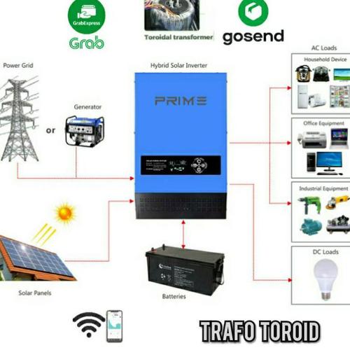 Jual Inverter hybrid LF Prime 1500W 48V MPPT 30A WiFi trafo toroidal ...
