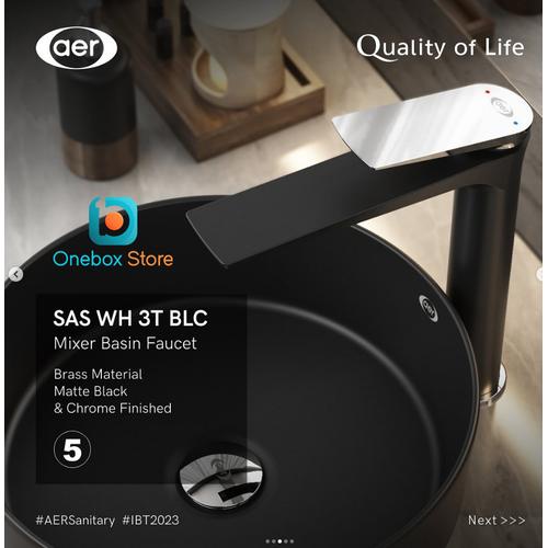 Jual AER Kran Wastafel Panas Dingin - Mixer Faucet Brass SAS WH3 T BLC - Jakarta Barat - Onebox ...