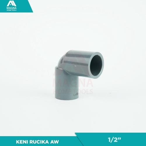 Jual KENI/KNIE/ELBOW SAMBUNGAN PIPA RUCIKA AW 1/2 INCH KENI PIPA PVC ...