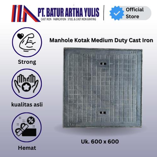Jual Manhole Kotak Uk. 600x600 Medium Duty Cast Iron - Kota Depok ...