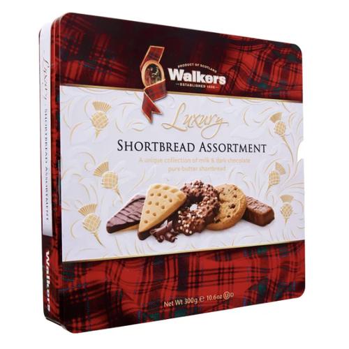 Jual Walkers Tin Luxury Chocolate Shortbread Cookie Assortment 300g ...