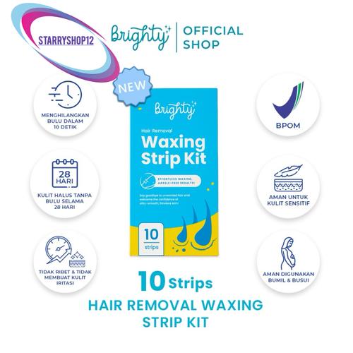 Promo Brighty Hair Removal Waxing Strip kit wax bulu BRIGHTY Tangan kaki - Kota Surabaya ...