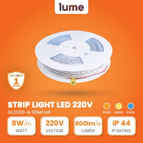 Jual lume Fleksibel LED Strip Light 220V IP 44 Waterproof 50 meter ...