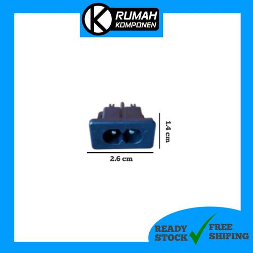 Jual Socket konektor kabel power 2 lubang connector AC Soket 2 pin Angka 8 - Kab. Malang - Rumah ...
