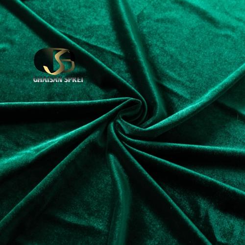Jual kain bahan suede velvet premium warna hijau tua - 05 meter/50 cm ...