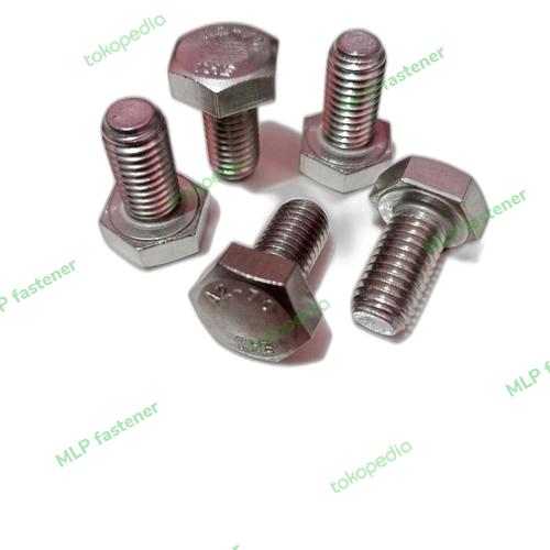Jual BAUT HEX STAINLESS M4x40 / HEXAGON BOLT SS304 M4x40 - Kota Bekasi ...