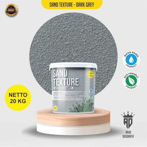 Jual Cat Dinding Tekstur Kamprot - Sand Texture - Dark Grey - 20 KG/ 1 ...