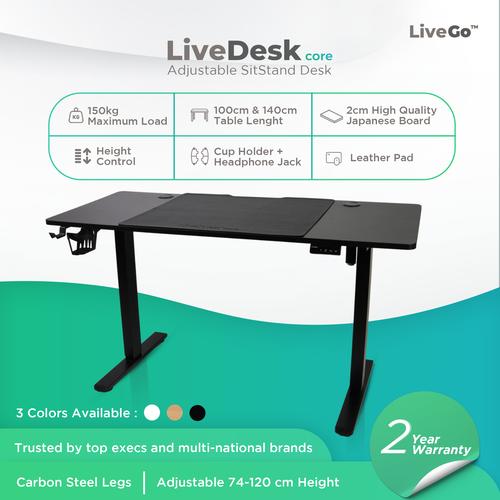 Promo LiveDesk Core Sit Standing Meja Electric Adjustable Work Gaming ...