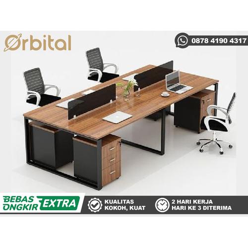 Jual Meja Kerja staff 4 Orang - Meja Workstation 240 x 120 x 75 cm ...