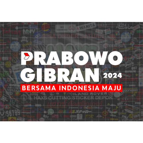 Jual Cutting Sticker Prabowo Gibran V1 Ukuran 15 Cm Untuk Mobil - Putih ...