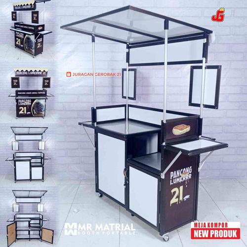 Jual Booth Portable Komplit Kompor Tulang Hitam Gerobak Jualan Meja ...