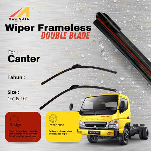 Promo Wiper Frameless Double Blade Canter Karet Kaca Silicon OEM - Kota ...