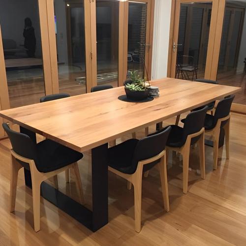 Jual top table meja kerja, meja kantor kayu asli kaki besi ukuran 180× ...