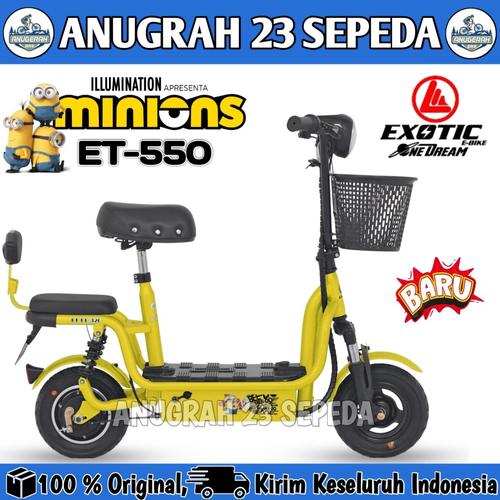 Jual Sepeda Listrik Skuter E Scooter ET 550 Minion New Model - Biru ...