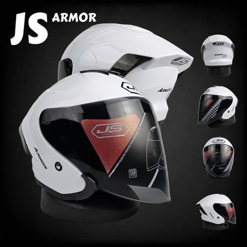 Promo HELM JS ARMOR PUTIH | HELM HALF FACE SINGLE VISOR - Clear - Kota ...