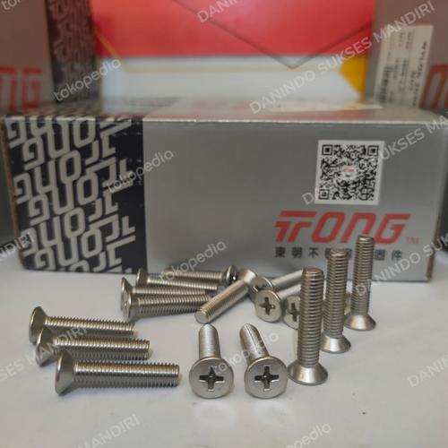 Jual SS 304 / Baut JF M6x10 / Machine Screw Stainless M6 Kepala Obeng ...