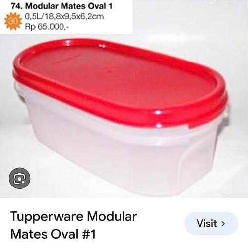 Jual Tupperware Oval Modular Mates 500ml - Kota Tangerang - starplast1 ...
