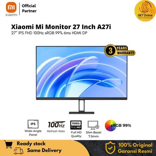 Jual Monitor Xiaomi A27i LED 27 Inch FHD 100Hz IPS HDMI DP Garansi ...