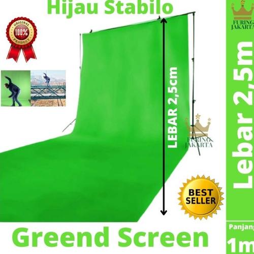 Jual 3 Meter Green Screen Lebar 2,5M Youtuber Background Backdrop Zoom ...