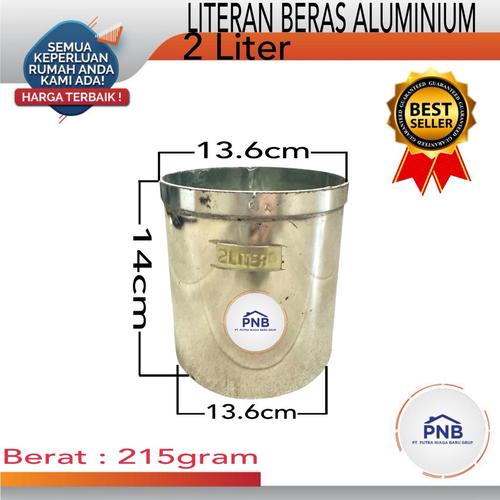 Jual Literan Beras 2 Liter Tebal / Takaran Beras Setengah Liter / 2 Ltr ...