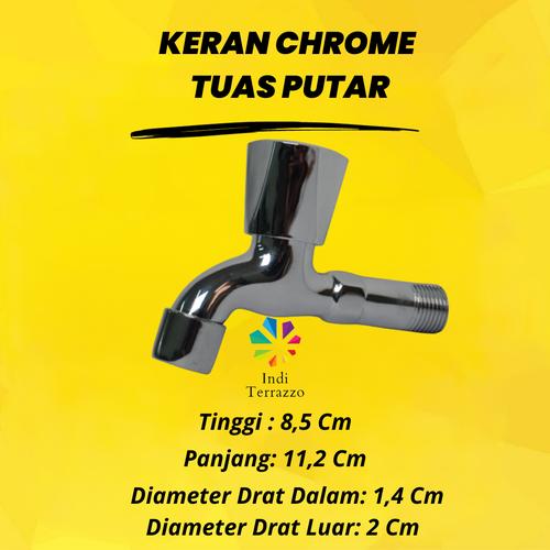 Jual INDI TERRAZZO KRAN AIR KERAN AIR KAMAR MANDI TIPE CHROME TUAS ...