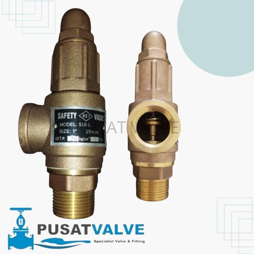 Jual Safety Valve Kuningan 1" inch 20 Bar Kg/cm drat luar x dalam "KEI ...