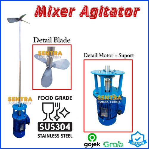 Jual Mixer agitator kimia SS304 0,37KW 0,5HP 380V 4P Agitator Mixer - Jakarta Barat - Sentra ...