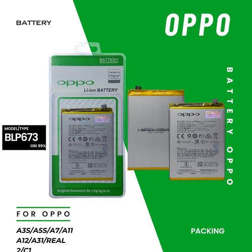 Jual Battery OPPO A3S / A5S / A7 / A12 / A31 / A11K / C1 - Blp673 - Kab ...