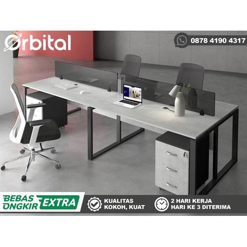 Jual Meja Kantor 4 orang Staff - Meja kerja kantor - Meja Workstation ...