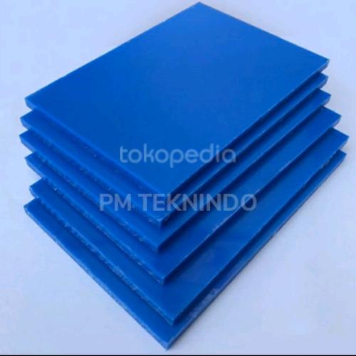 Jual Nylon PE Biru Lembaran 5mm x 30cm x 50cm/ Polythlene blue sheet ...