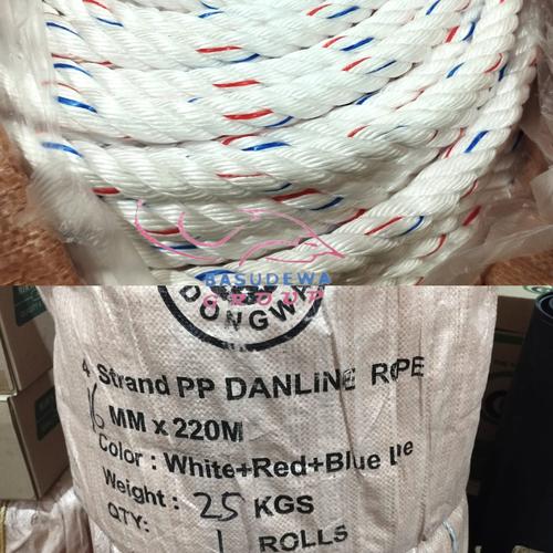 Jual TALI TAMBANG PP 16mm garis biru merah / TAMBANG PP 16 mm - per ...