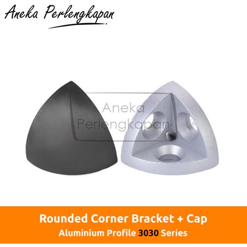 Jual Aluminium Profile Rounded Corner Bracket With ABS Cap Profile 3030 ...