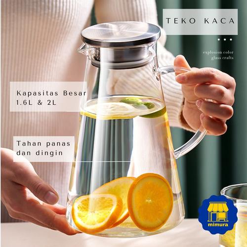 Jual Teko Kaca Tahan Panas Dingin Pitcher Jug 2.2L 1.6L Resto Cafe ...