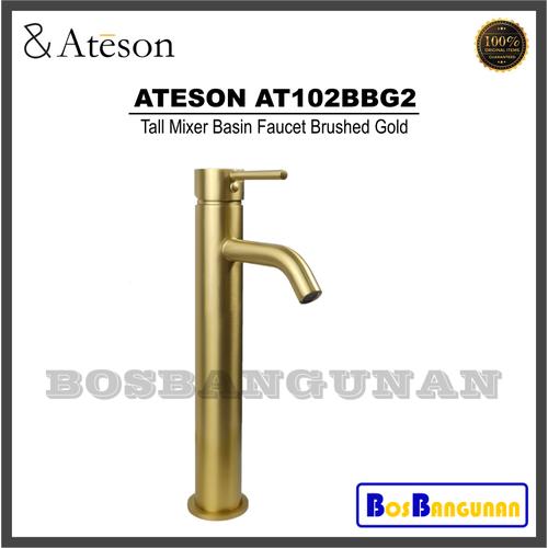 Jual Kran Wastafel ATESON AT102BBG2 Hot & Cold / Keran Wastafel Gold ...
