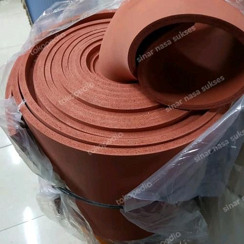 Jual Sponge silicone rubber sheet 8mm x 80cm x 100cm /Alas mesin press ...
