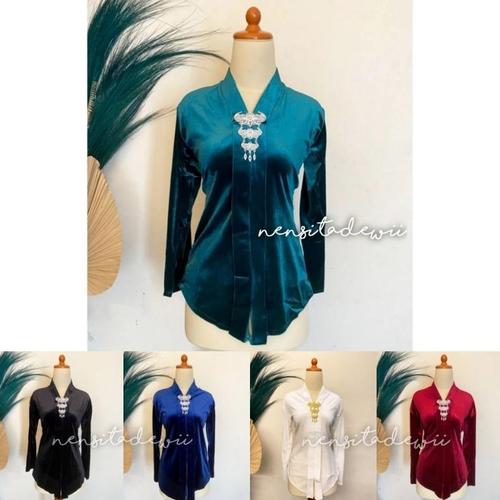 Promo Kebaya Bludru Kartini / Kebaya Hijab Leher V (Bahan Tebal ...