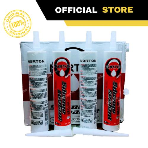 Jual Lem Norton Silikon Kaca / Lem Kaca Norton Silicone Sealant Asam ...
