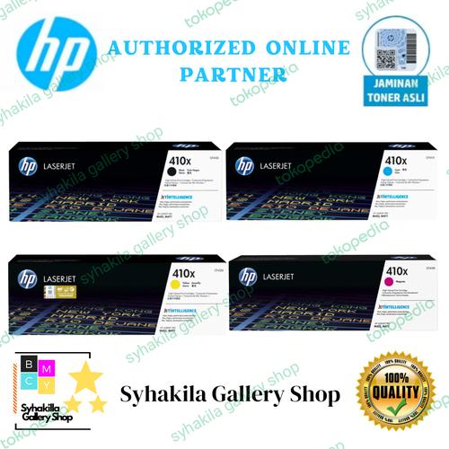 Jual TONER HP LASERJET 410X ORIGINAL CF410XC CF411XC CF412XC CF414XC ...