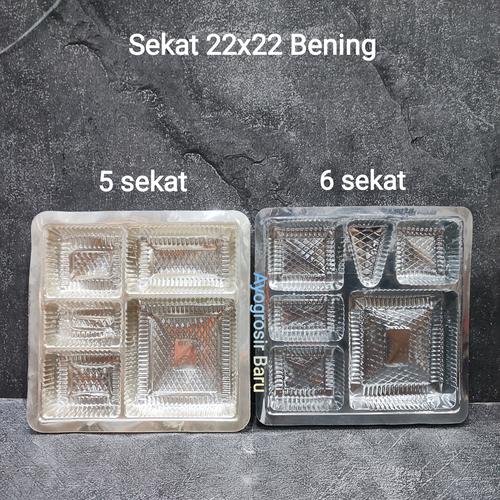 Jual Sekat mika 22 x 22 isi 50 pcs untuk Dus Nasi Katering - Sekat 6 ...