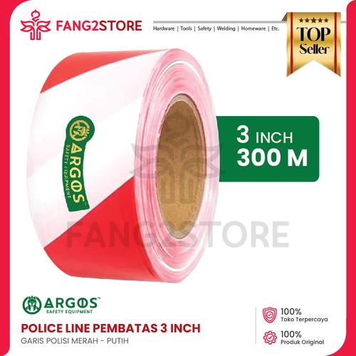 Jual Garis Polisi / Police Line Argos Line Merah Putih 3 inch x 300 M ...