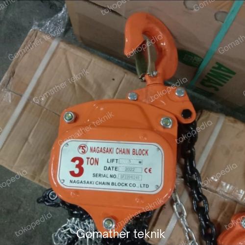 Jual Chain Block Takel 3 Ton x 5 Meter NAGASAKI JAPAN Alat Angkut 3 Ton ...