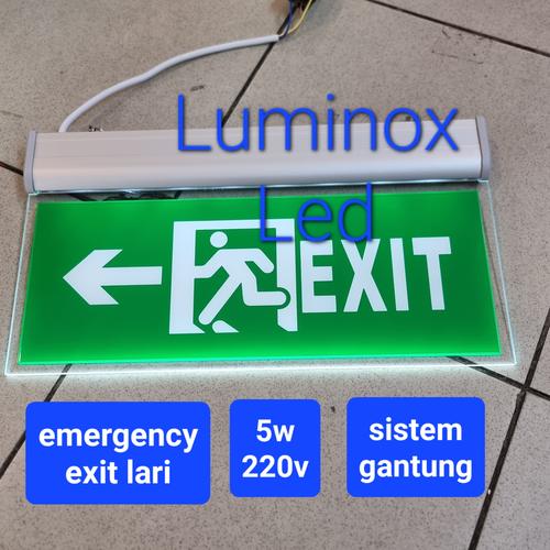 Jual exit emergency led 5w exit sign emergency 5watt lampu darurat led ...