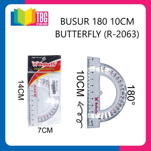 Jual BUSUR 180 10CM BUTTERFLY / PROTRACTOR 180 DERAJAT / BUSUR ...