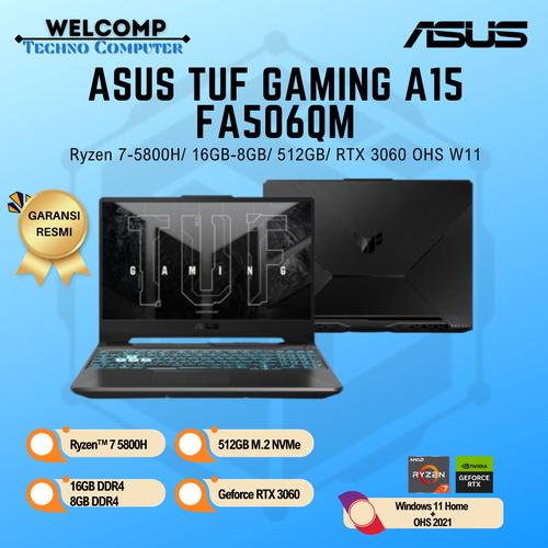 Jual Laptop Asus Tuf Gaming A15 FA506QM Ryzen 7-5800H Geforce RTX 3060 ...