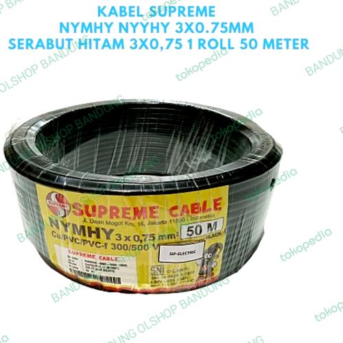 Jual SUPREME NYYHY NYMHY 3X0, 75 3X0,75 50M KABEL LISTRIK 3X0,75MM ...