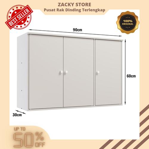 Jual Lemari Dapur Gantung Atas Minimalis 3 Pintu Tempel Dinding Serbaguna - Hitam - Kota ...