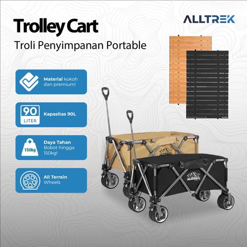 Promo ALLTREK Trolley Cart Outdoor Camping Troli Lipat 90L - Black ...