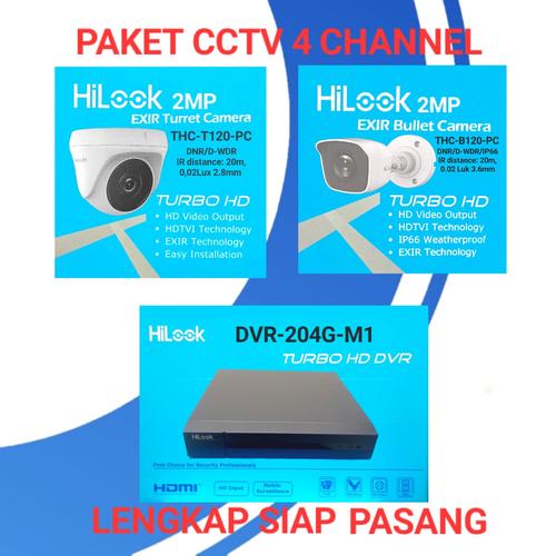 Jual paket cctv hilook 2mp 4 channel - Jakarta Barat - cyber5cctv | Tokopedia