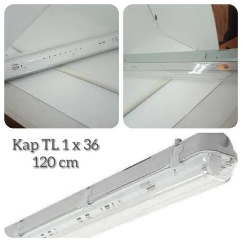 Jual kap tl led 1x36 waterproof ip65 120cm rumah lampu t8 set philips ...
