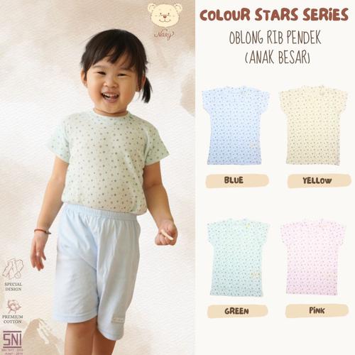 Jual Nary Colour Stars Series / Oblong Rib Pendek Anak Besar 5-8 Tahun ...
